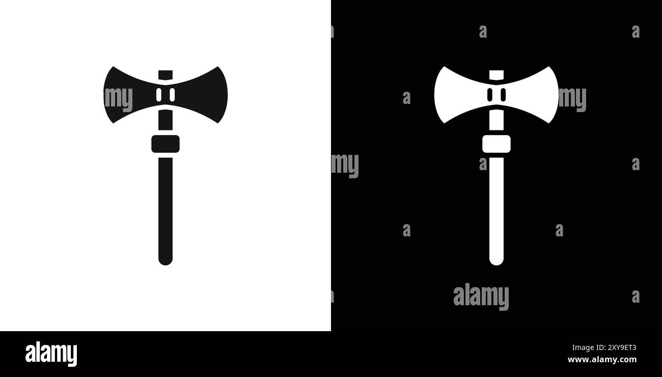 ax tool icon logo sign vector outline in black and white color Stock ...