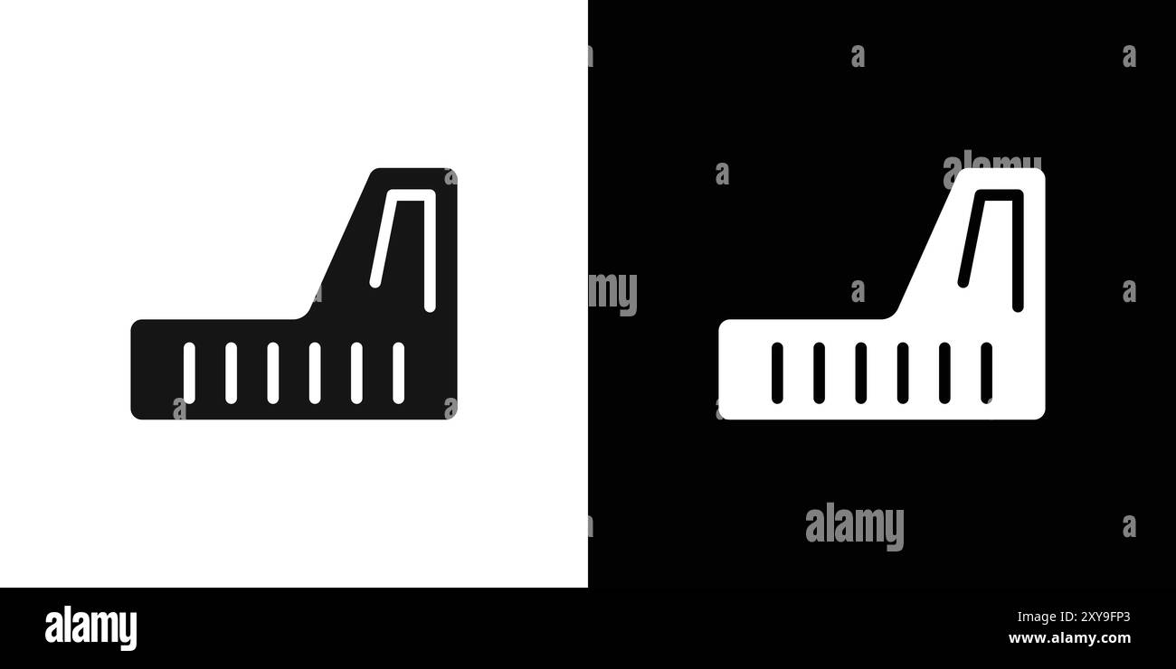 Car mud flap icon logo sign vector outline in black and white color ...