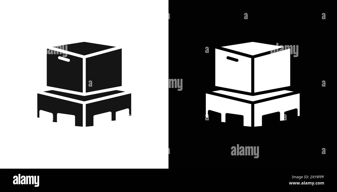 Wood pallet icon Black and White Stock Photos & Images - Alamy