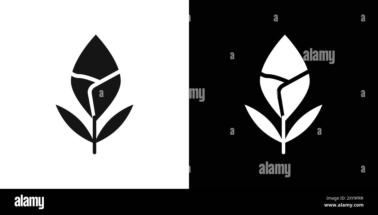 calla icon logo sign vector outline in black and white color Stock ...