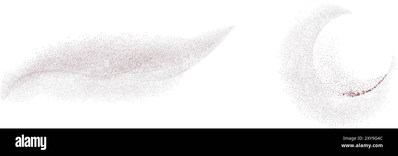 Chocolate and coffee powder, scattered cocoa on a light background ...