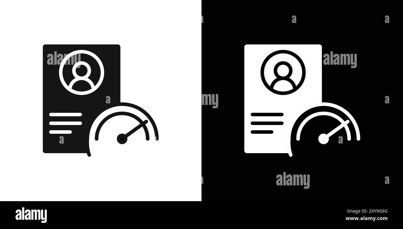 Credit rating icon logo sign vector outline in black and white color ...