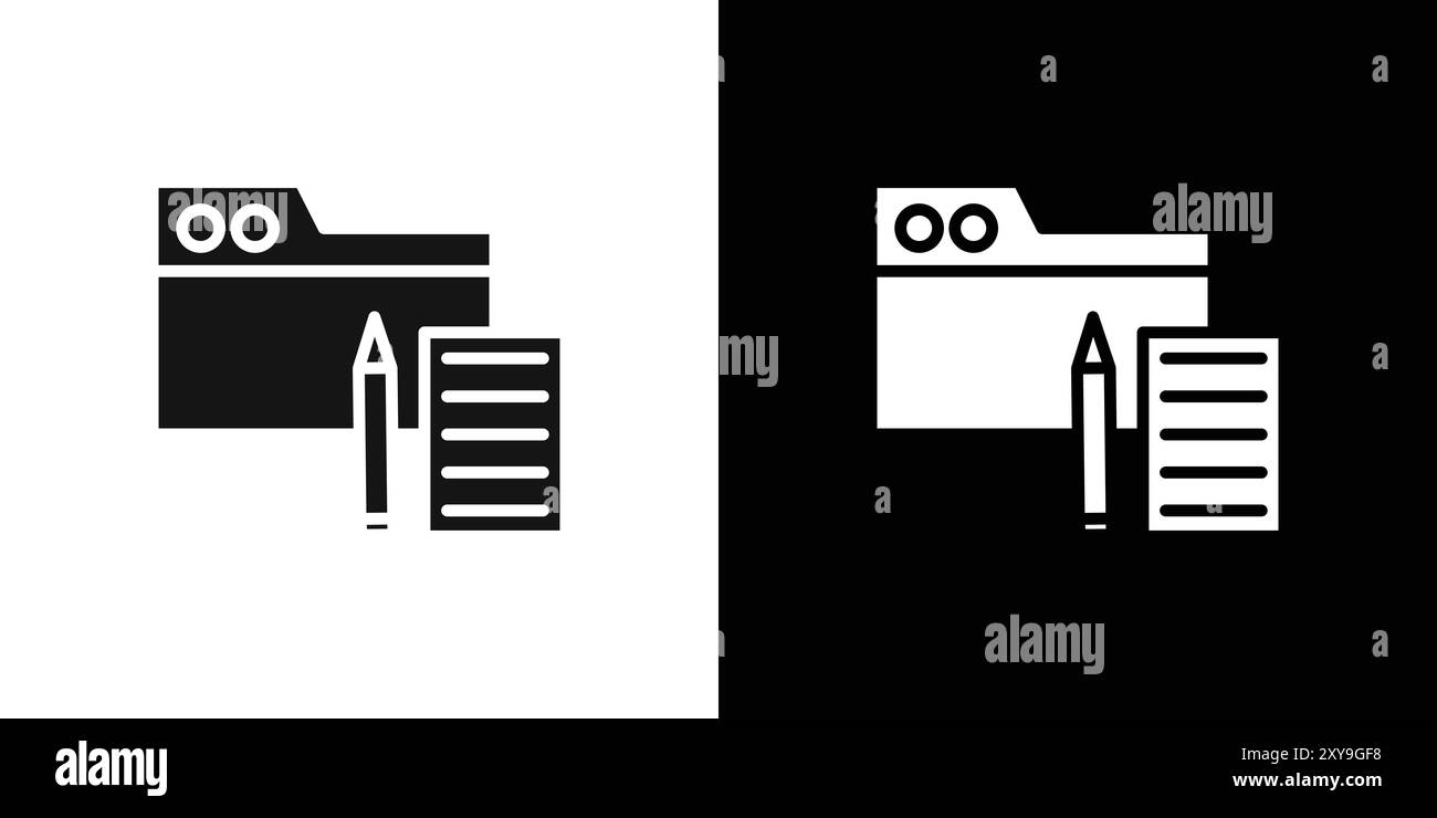 Copywriting icon logo sign vector outline in black and white color ...