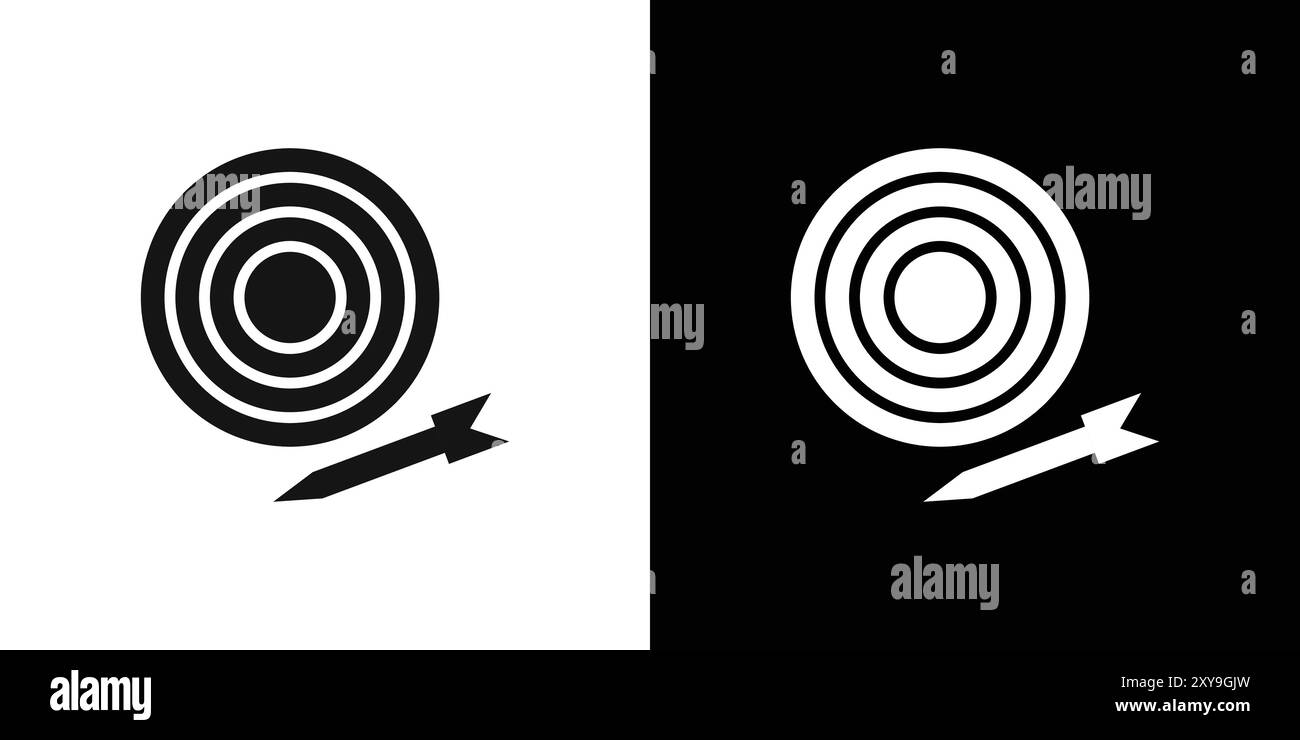 darts icon logo sign vector outline in black and white color Stock ...