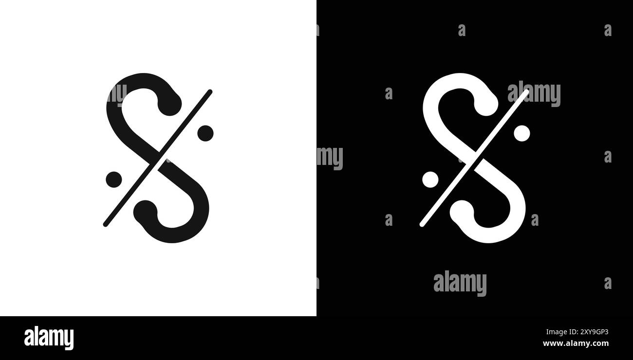 Dal segno music icon logo sign vector outline in black and white color ...