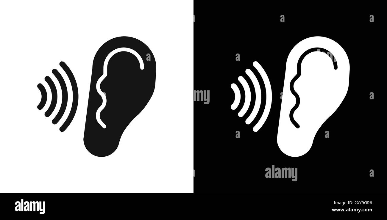 Outline of the anatomy of the ear Stock Vector Images - Alamy