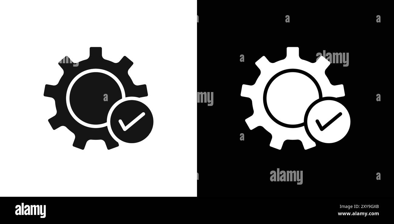 Easy Installation icon logo sign vector outline in black and white ...