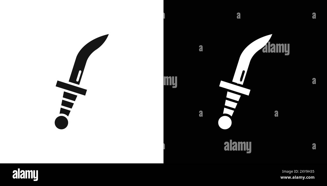 dagger icon logo sign vector outline in black and white color Stock ...