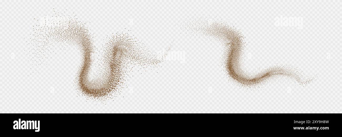 Chocolate and coffee powder, scattered cocoa on a light background ...