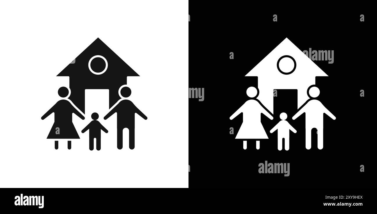 Family homeless sign Stock Vector Images - Alamy