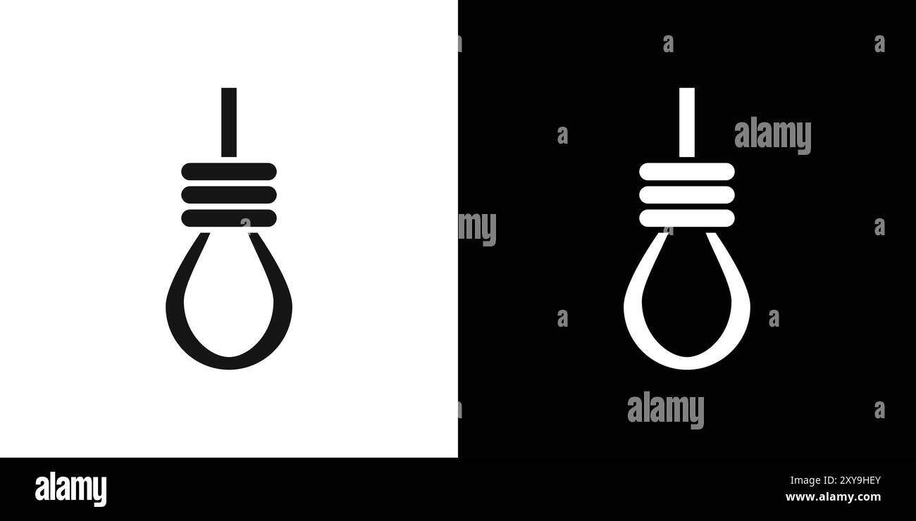 gallows icon logo sign vector outline in black and white color Stock ...