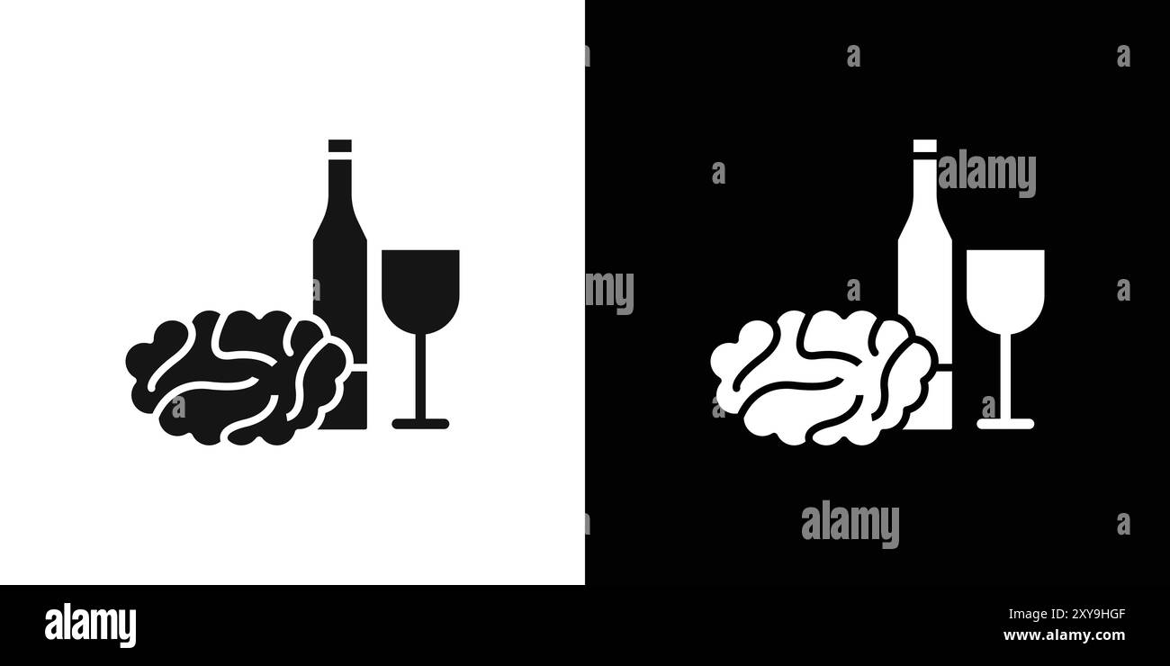 Habits Psychology icon logo sign vector outline in black and white ...