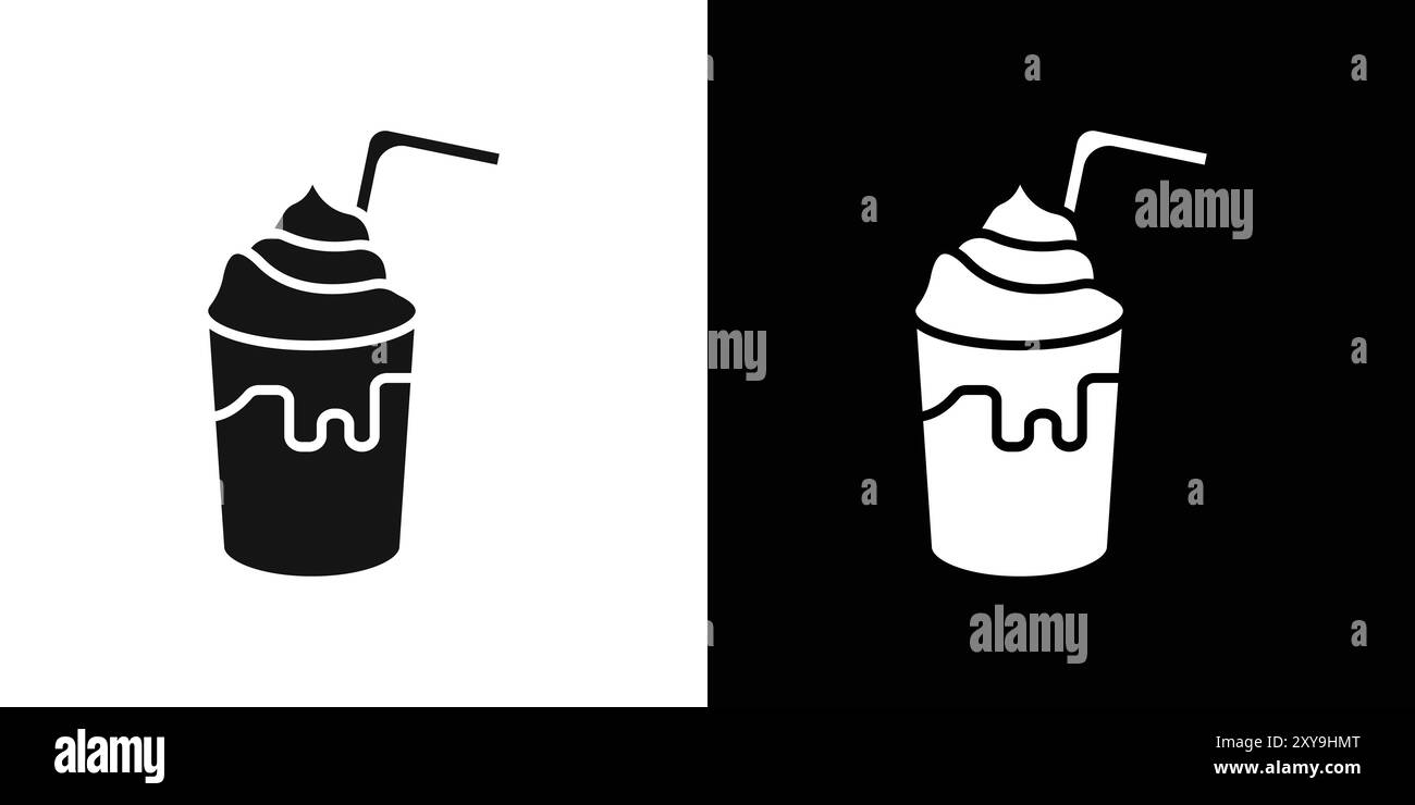 Frappe icon logo sign vector outline in black and white color Stock ...