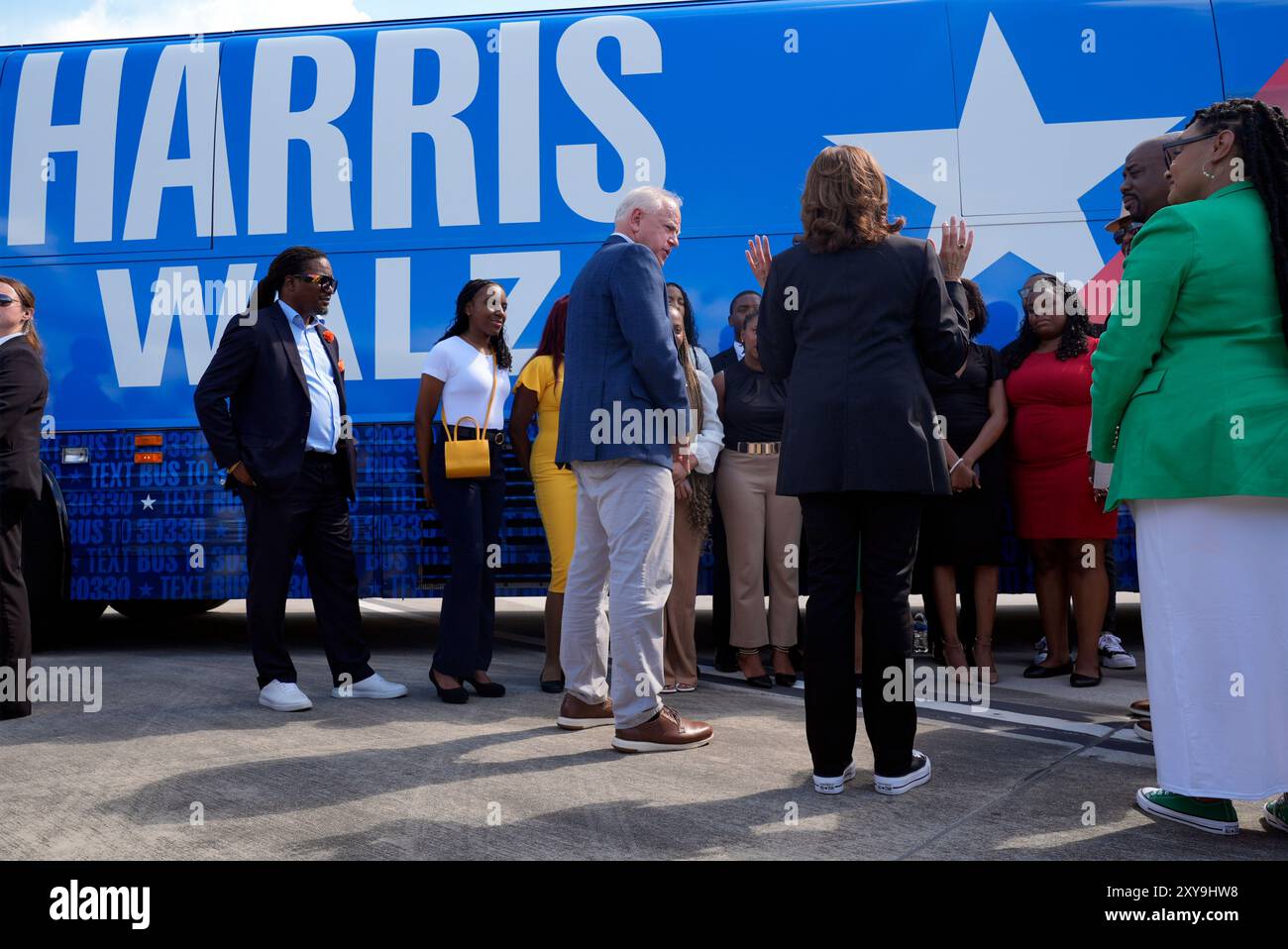 Democratic presidential nominee Vice President Kamala Harris and ...