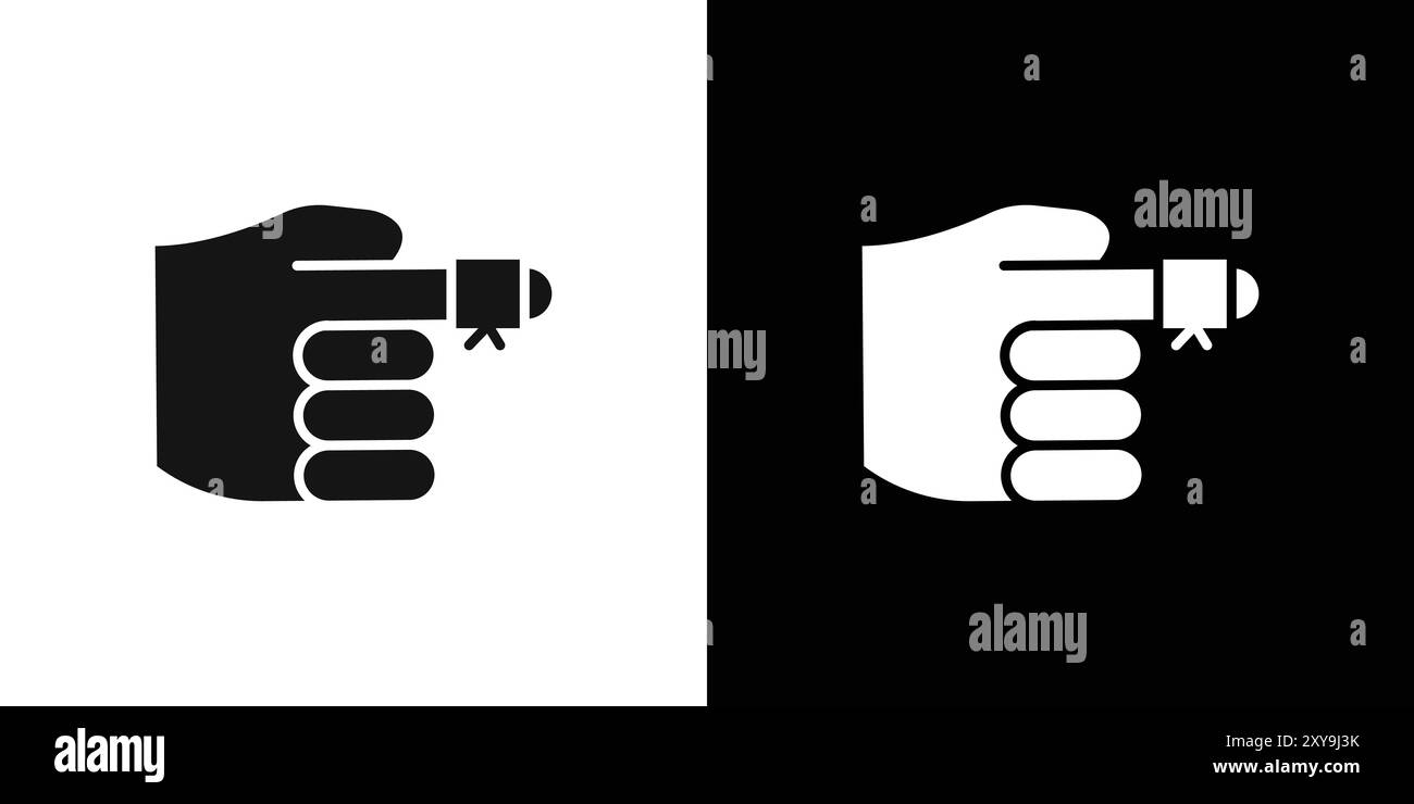 hurted finger bandage icon logo sign vector outline in black and white ...