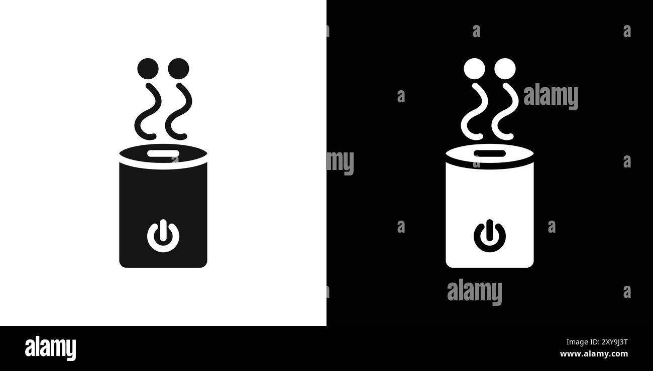 Humidifier icon logo sign vector outline in black and white color Stock ...
