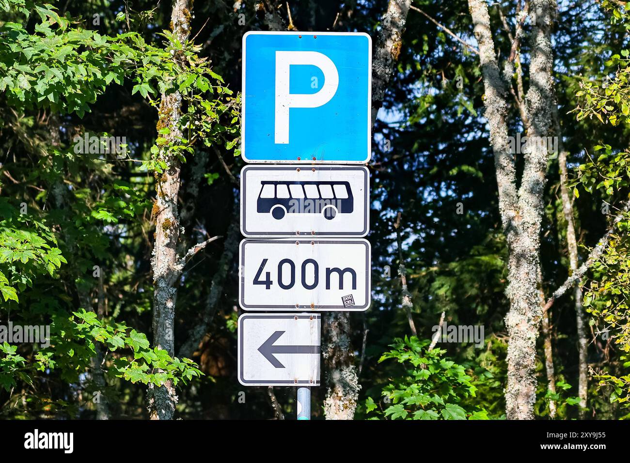Parkplatz Busschild, Symbolbild, Verkehrsschild, Parkplatzschild, 400 ...