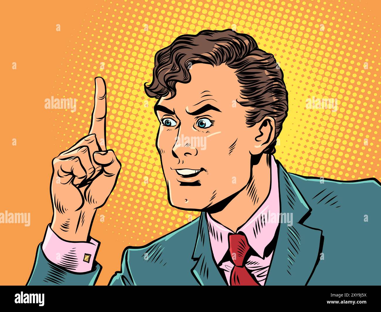 Man shows finger up Stock Vector Images - Alamy