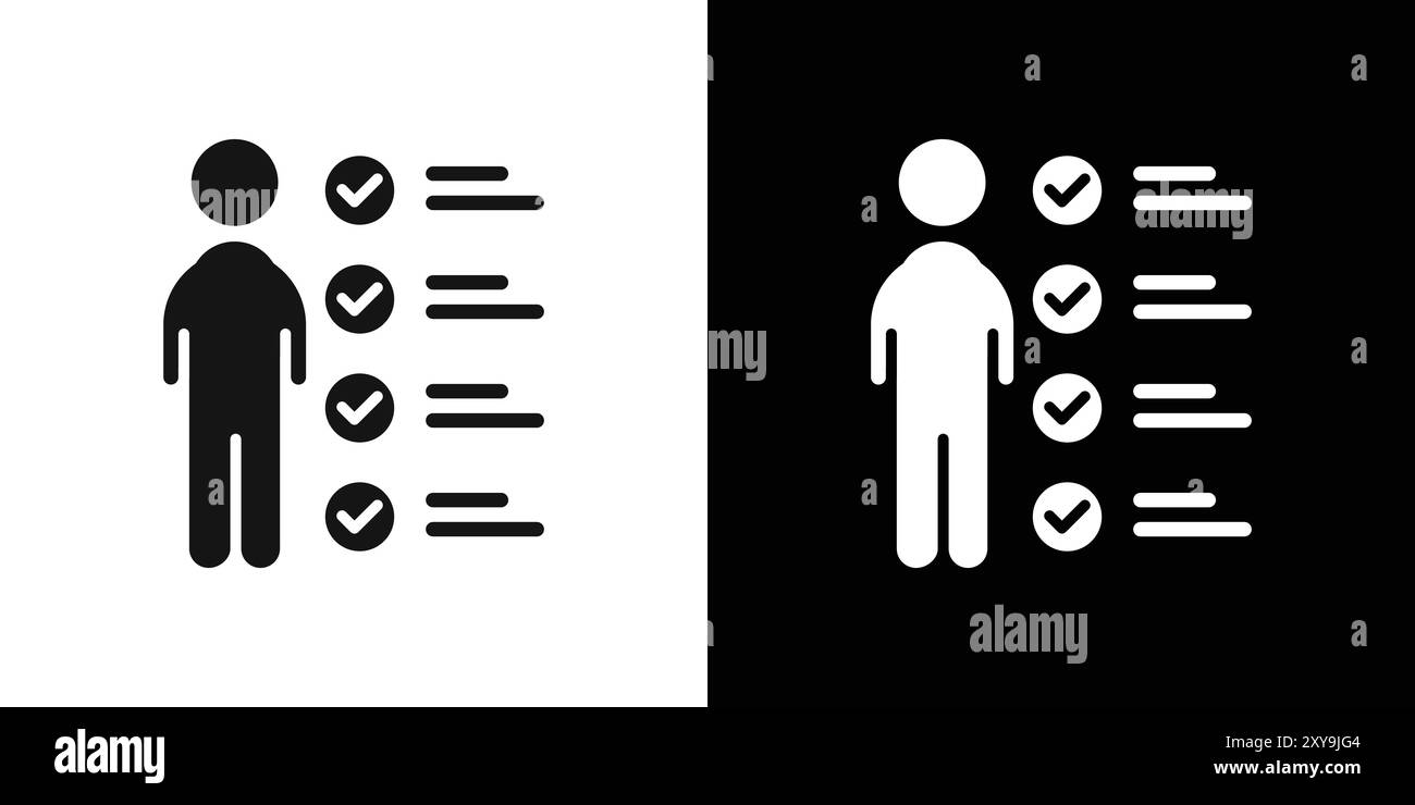 Personal Assessment icon logo sign vector outline in black and white ...
