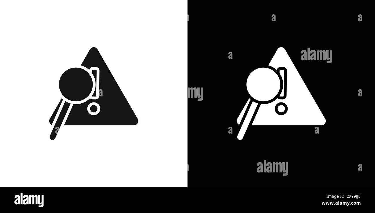 Problem identification icon (2) logo sign vector outline in black and ...