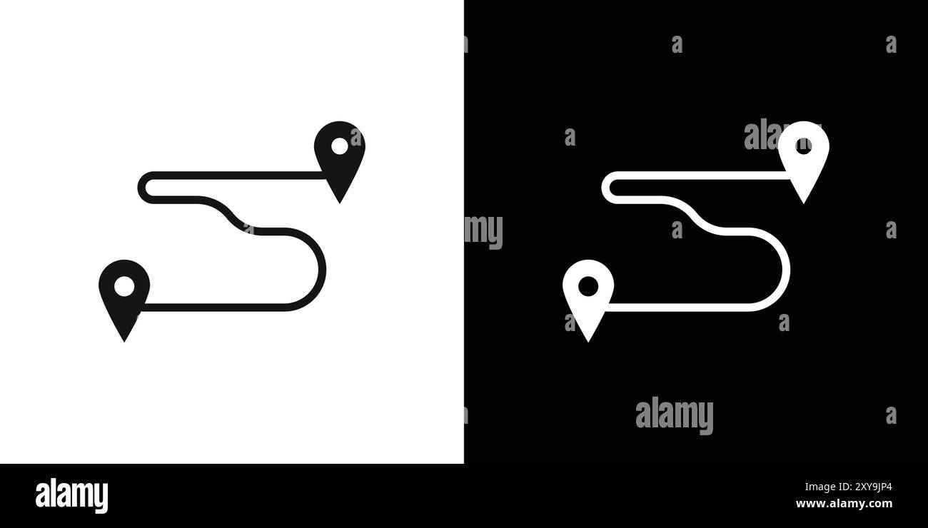 Global route mapping icon hi-res stock photography and images - Alamy