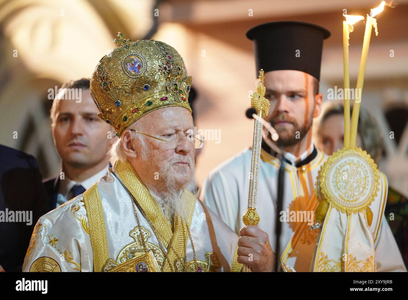 ISTANBUL, TURKIYE - MAY 04, 2024: Ecumenical Patriarch Bartholomew of Constantinople during ...