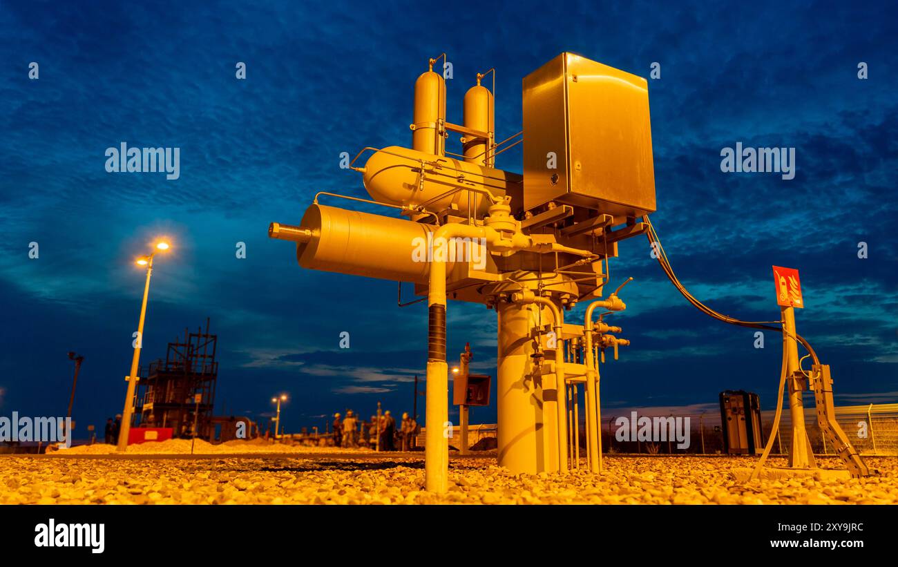 Remote controlled underground valve actuator on gas pipeline Stock ...