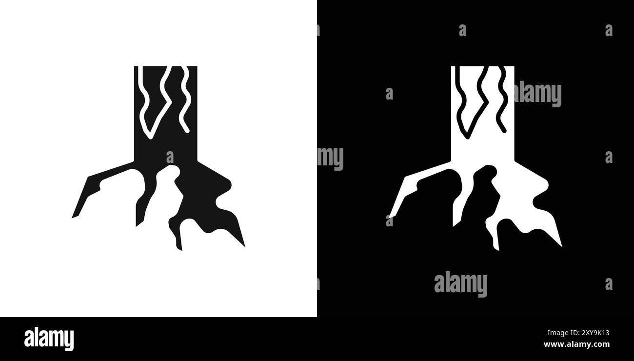 rubber roots icon logo sign vector outline in black and white color ...