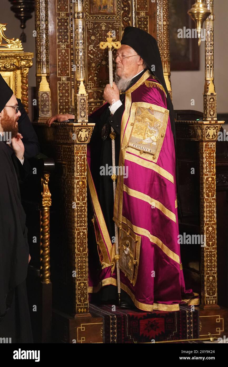 ISTANBUL, TURKIYE - MAY 04, 2024: Ecumenical Patriarch Bartholomew of Constantinople during ...