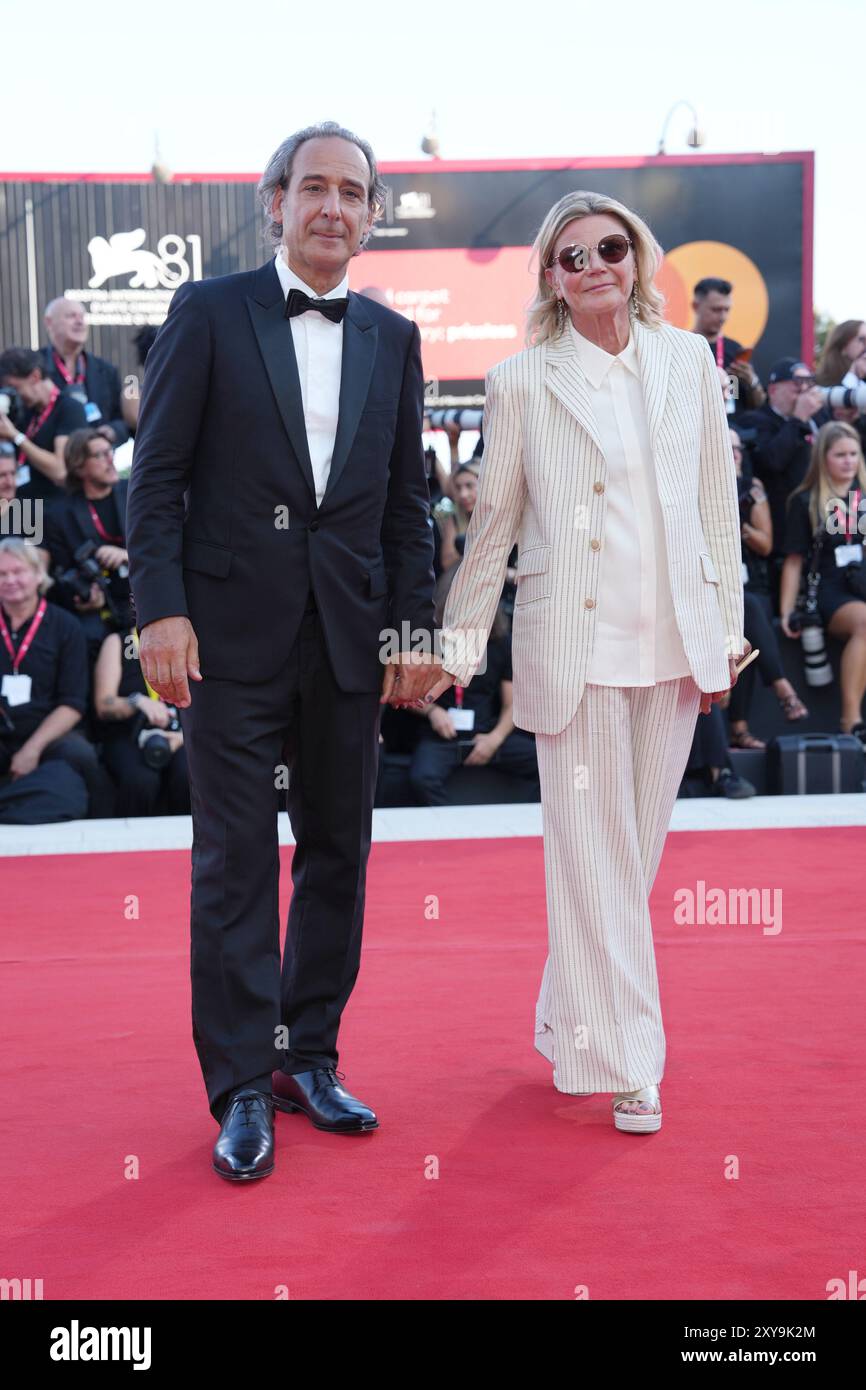 Venezia, Italia. 28th Aug, 2024. Alexandre Desplat and Dominique ...