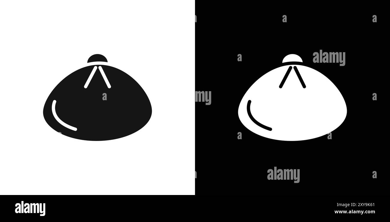 Satsuma icon logo sign vector outline in black and white color Stock ...