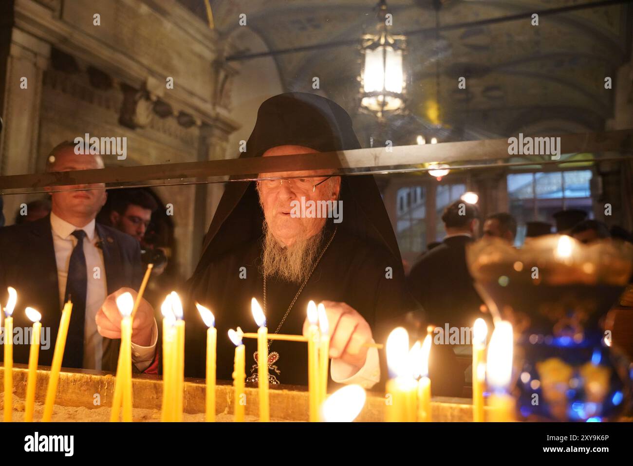 ISTANBUL, TURKIYE - MAY 04, 2024: Ecumenical Patriarch Bartholomew of Constantinople during ...