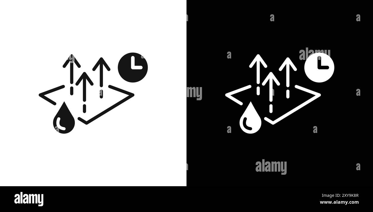 quick dry icon logo sign vector outline in black and white color Stock ...
