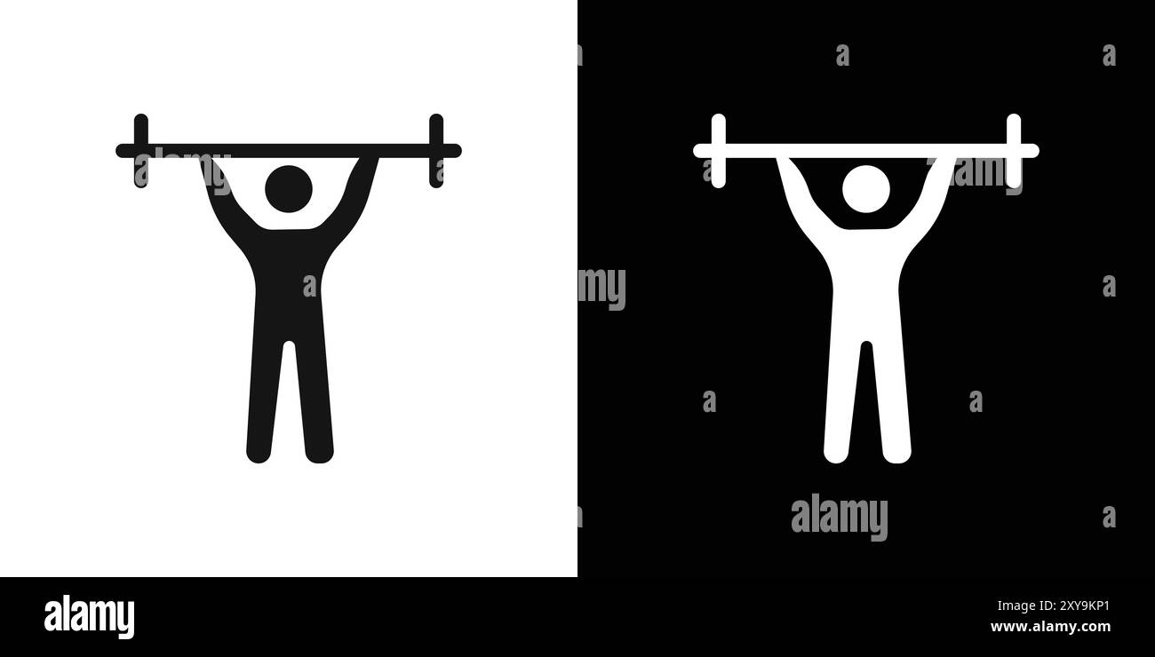 strength training icon logo sign vector outline in black and white ...