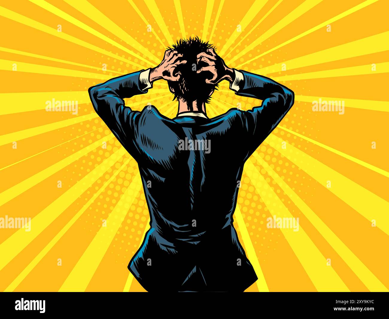 Manager in suit holds Stock Vector Images - Alamy