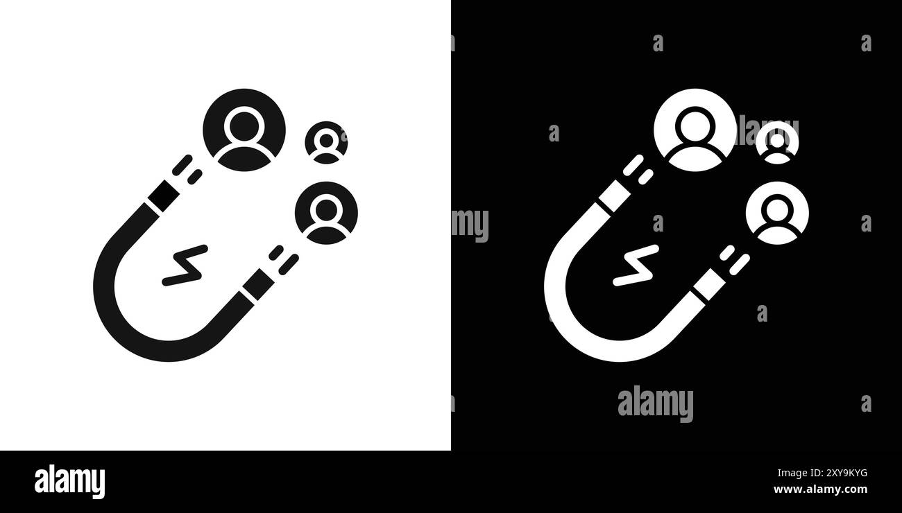 User Engagement icon logo sign vector outline in black and white color ...