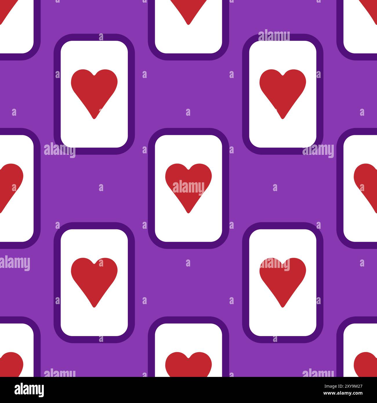 Purple falling playing cards seamless pattern. Poker and Wonderland ...