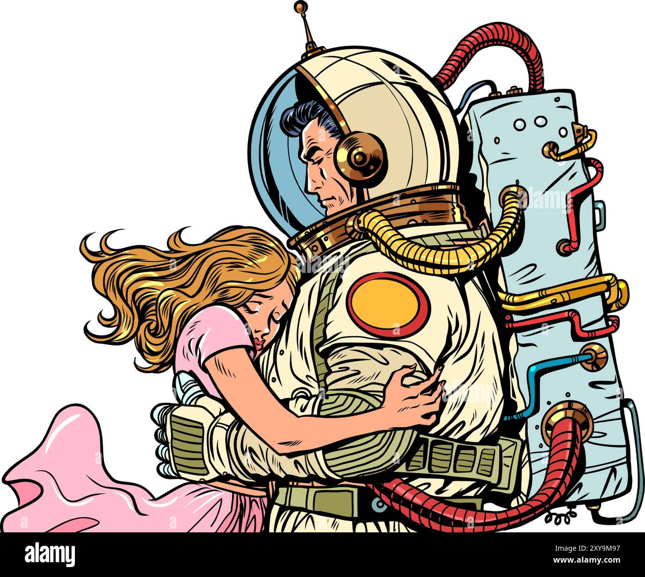 Couple goodbye retro Stock Vector Images - Alamy