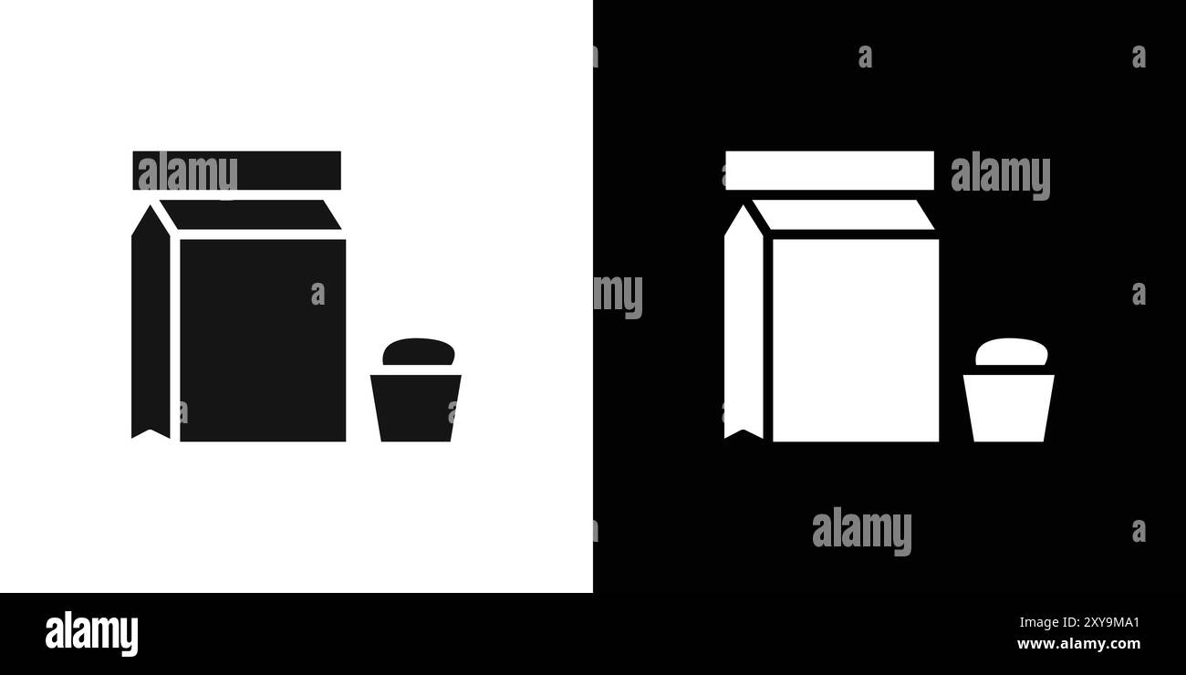 Washing powder icon logo sign vector outline in black and white color ...