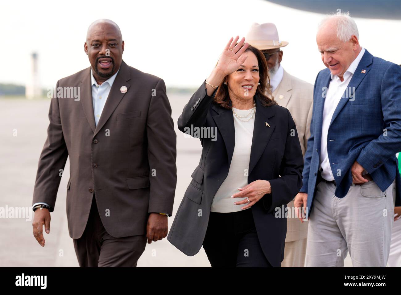 Democratic presidential nominee Vice President Kamala Harris and ...