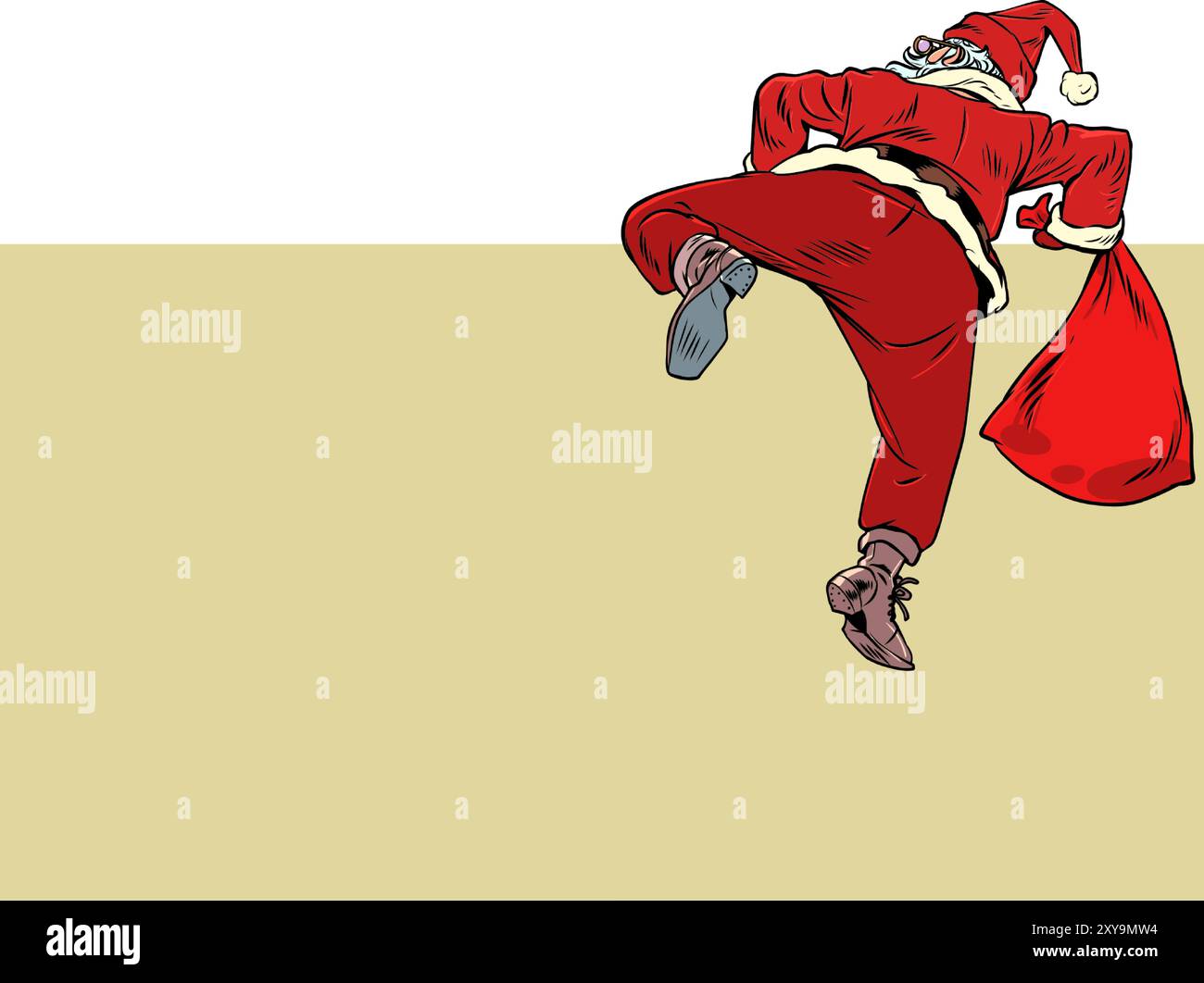 Santa christmas climbing wall Stock Vector Images - Alamy