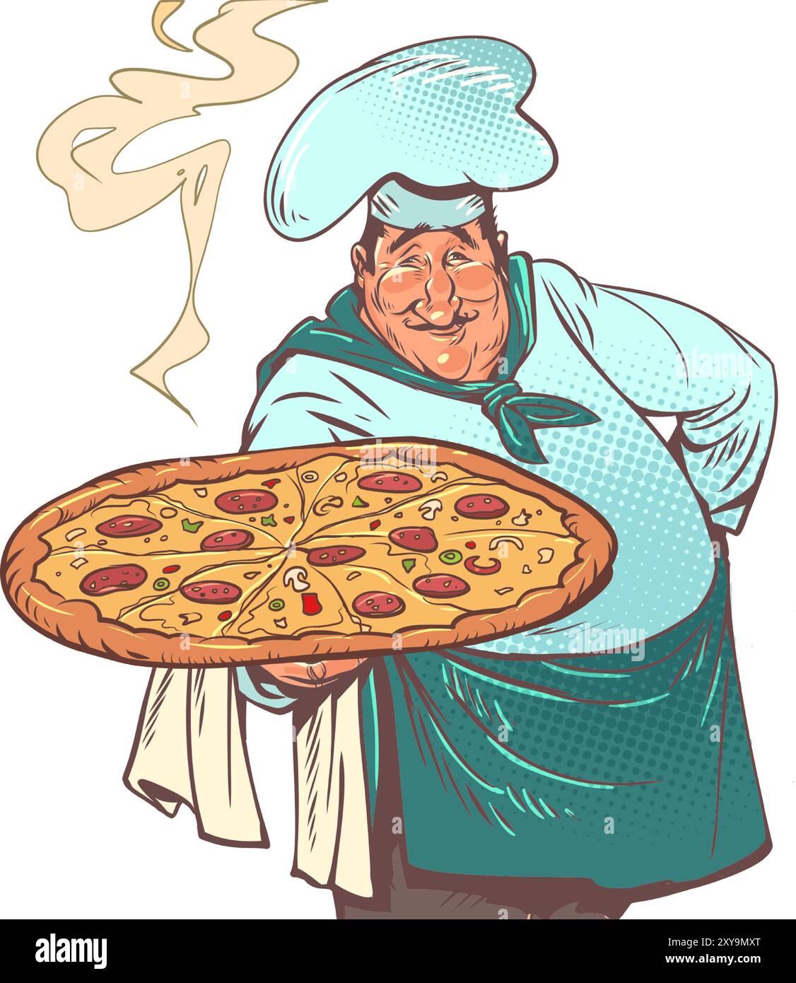 Image of a finished pizza hi-res stock photography and images - Alamy