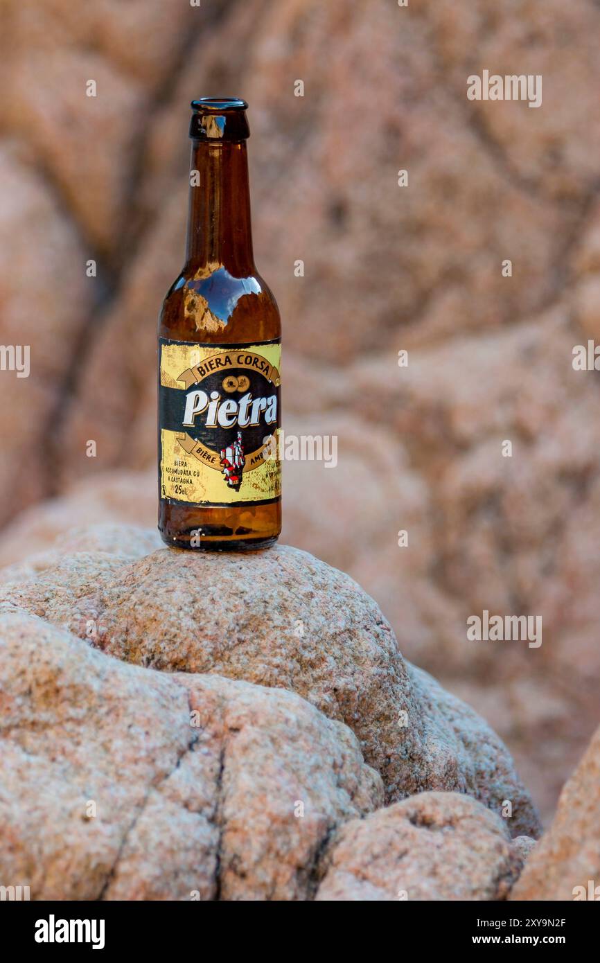 Pietra, the traditional Corsican beer made with chestnut flour. Bottle ...