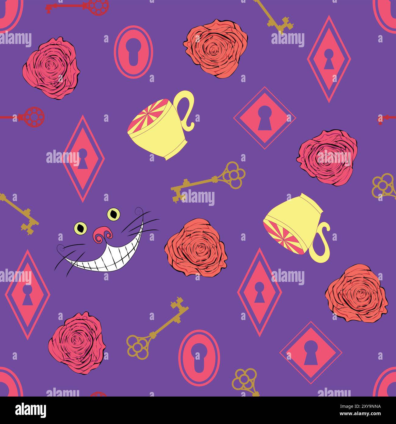 Alice In Wonderland Keyhole Wallpaper
