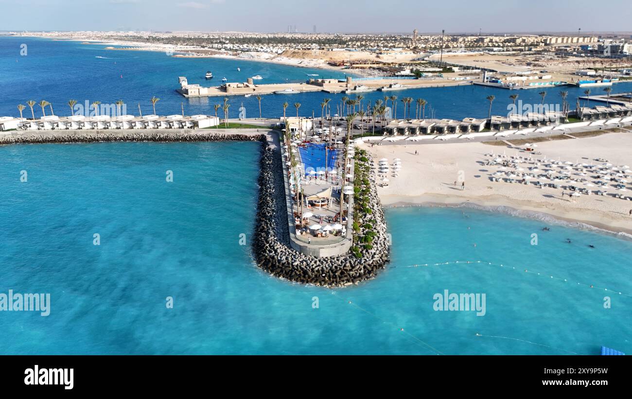 Marrasi , North coast , Egypt , drone pictures, Egypt drone Stock Photo ...