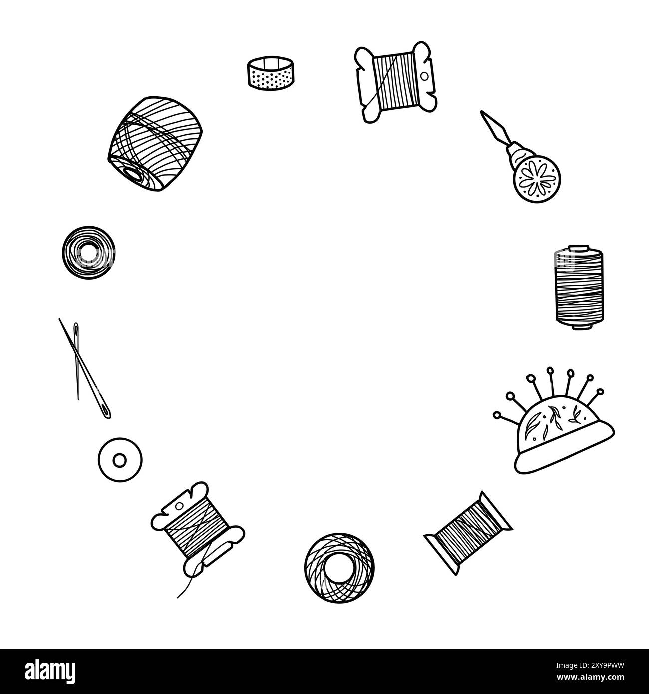 Manual threads Stock Vector Images - Alamy