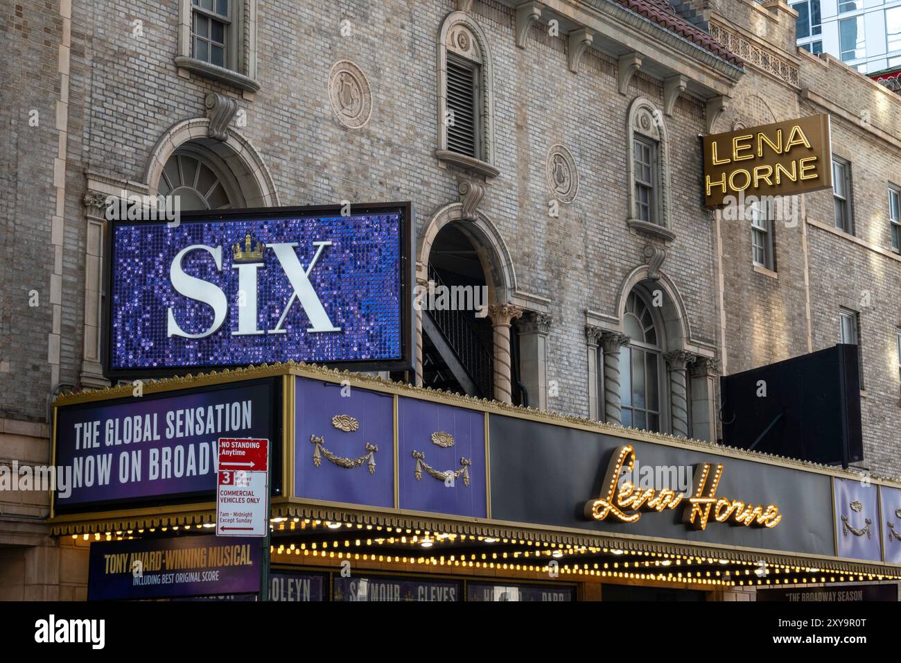 "Six" Marquee at the Lena Horne Theatre (formerly Brooks Atkinson) in ...