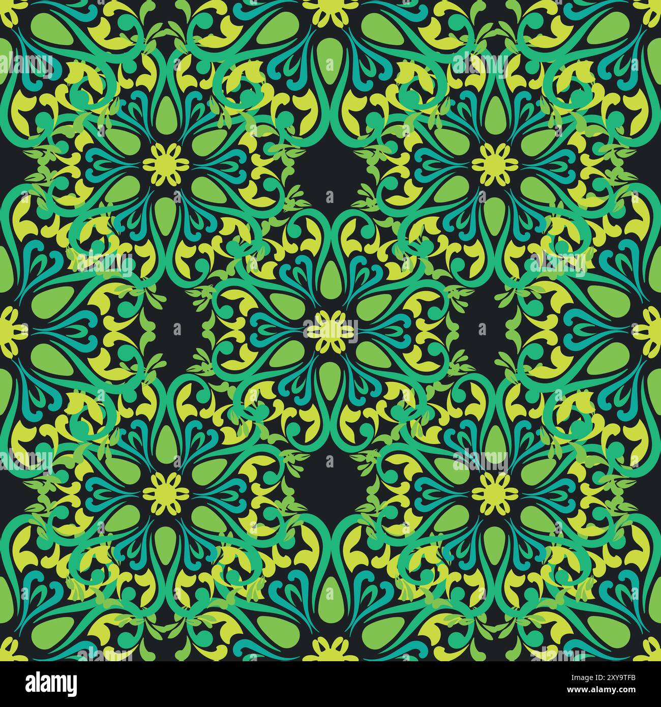 Real Tatar seamless pattern. Islamic tulip, floral geometry. Culture of ...