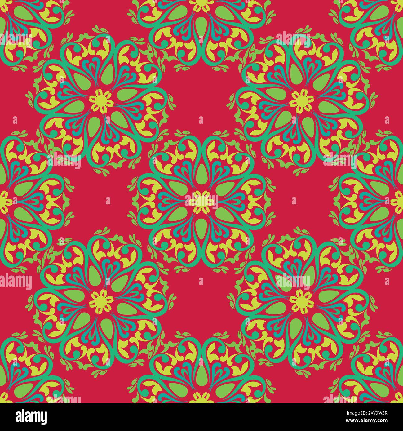 Real Tatar seamless pattern. Islamic tulip, floral geometry. Culture of ...