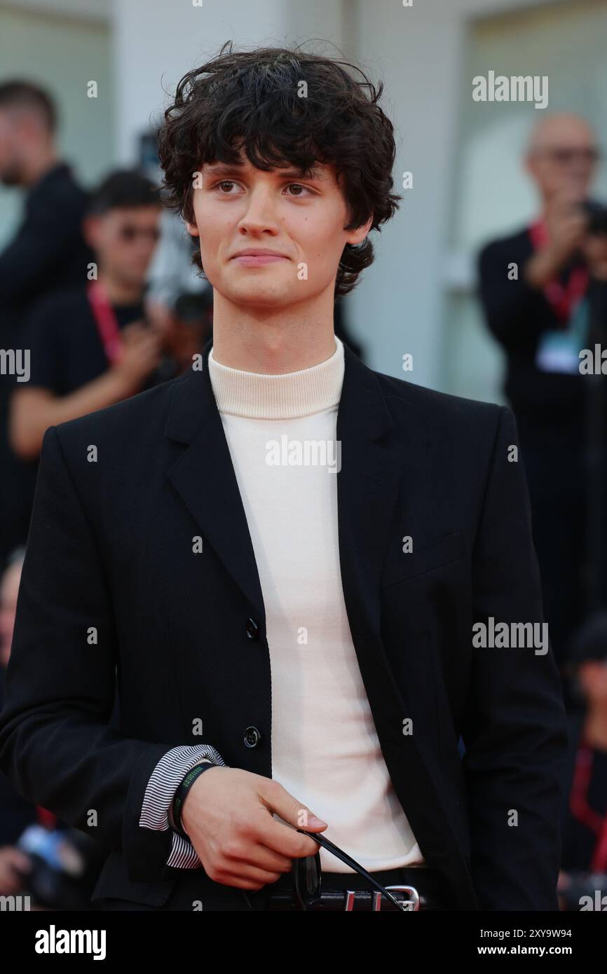 Venice, Italy, 28th August, 2024. Arthur Conti arriving on the red ...
